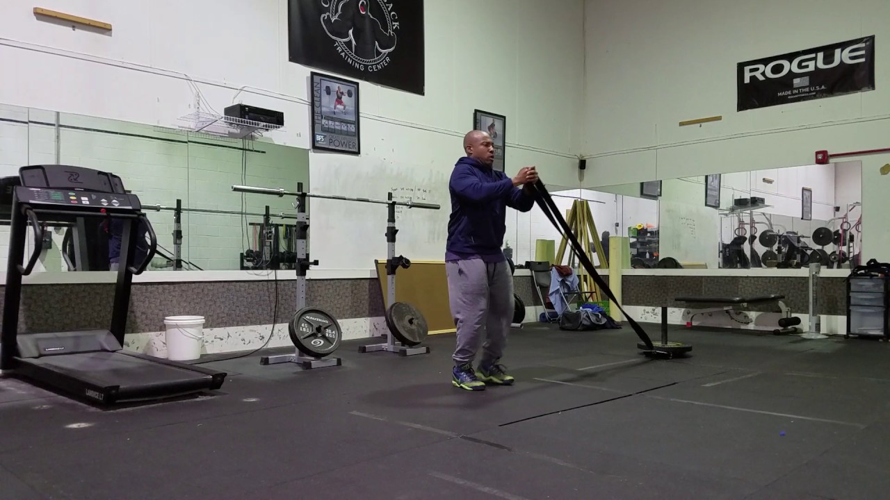 Lateral Sled Pull w/Pallof Press - YouTube