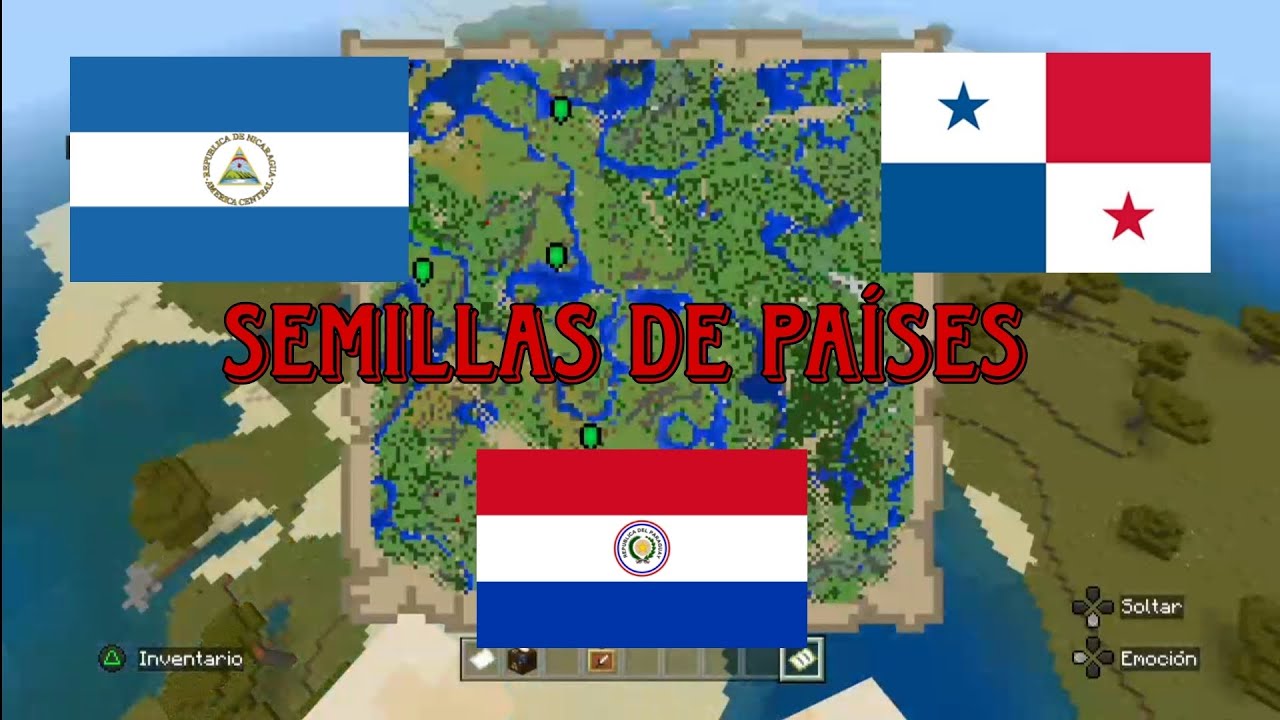 SEMILLAS DE PAISES - MINECRAFT BEDROCK 2023 - NICARAGUA PANAMÁ PARAGUAY ...