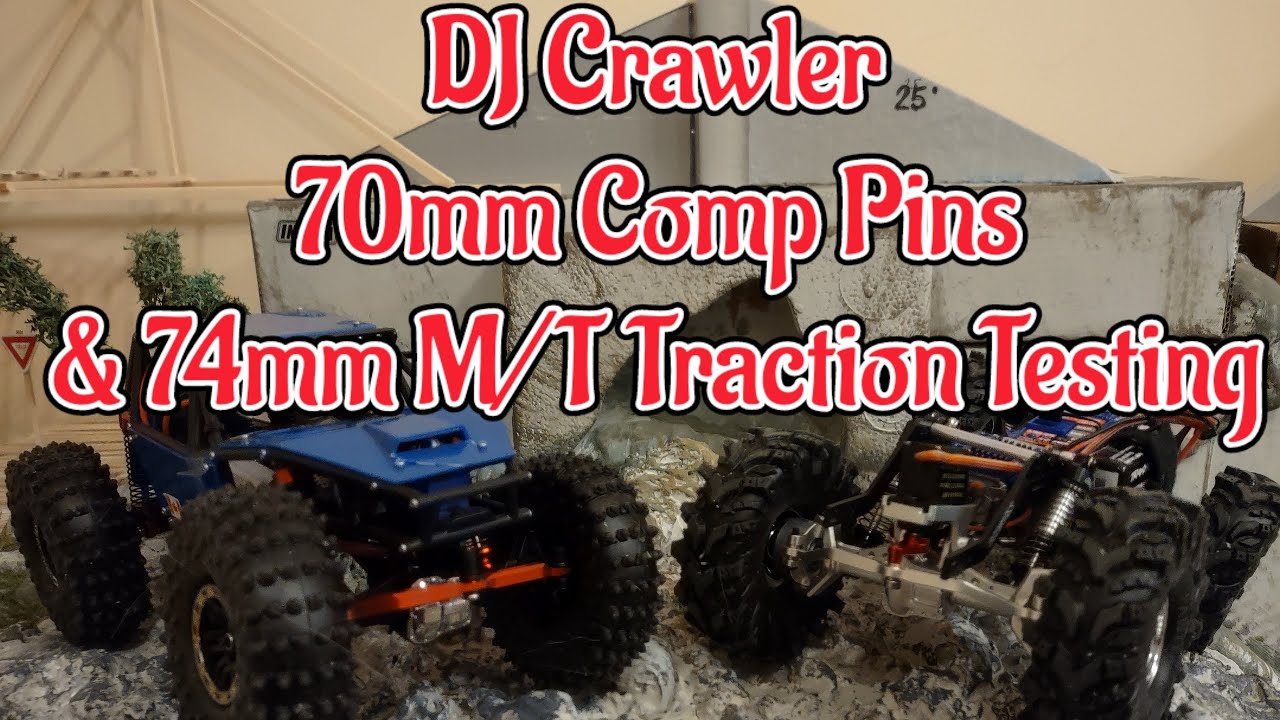 DJ Crawler 74mm + 70mm tires. Traction testing on indoor crawling ...