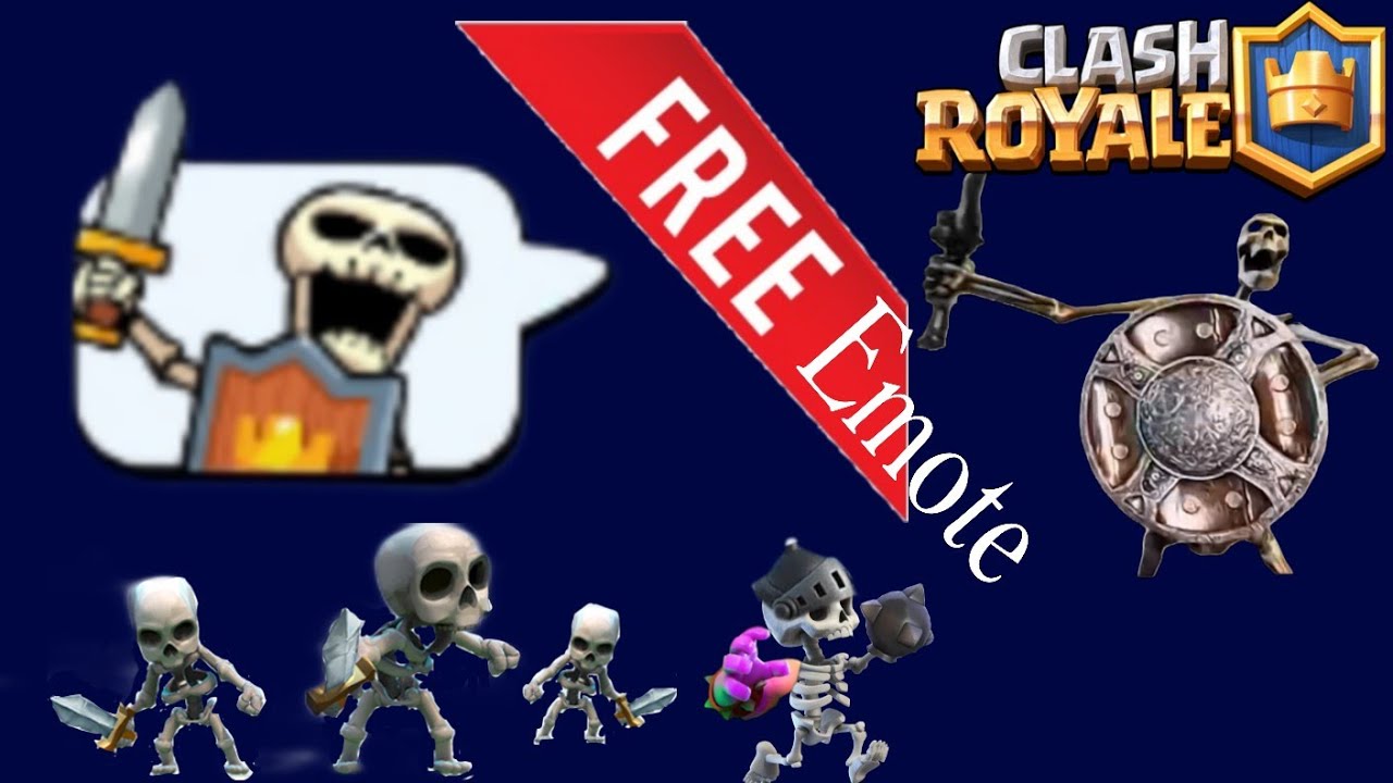 Free Skeleton Emote by Clash Royale!! Scan that Qr code to get it - YouTube