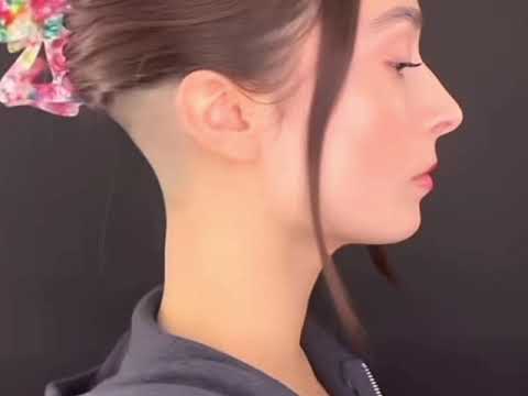 Girl gets an Undercut shave by a barber in a Barbershop 💈