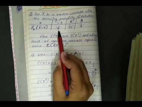 Mathematical expectation example 1 in probability and statistics - YouTube