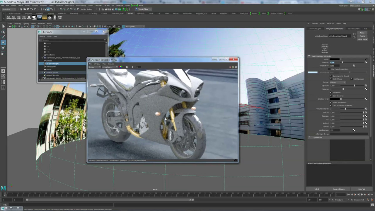 MAYA 2017 Arnold IBL燈光 - YouTube