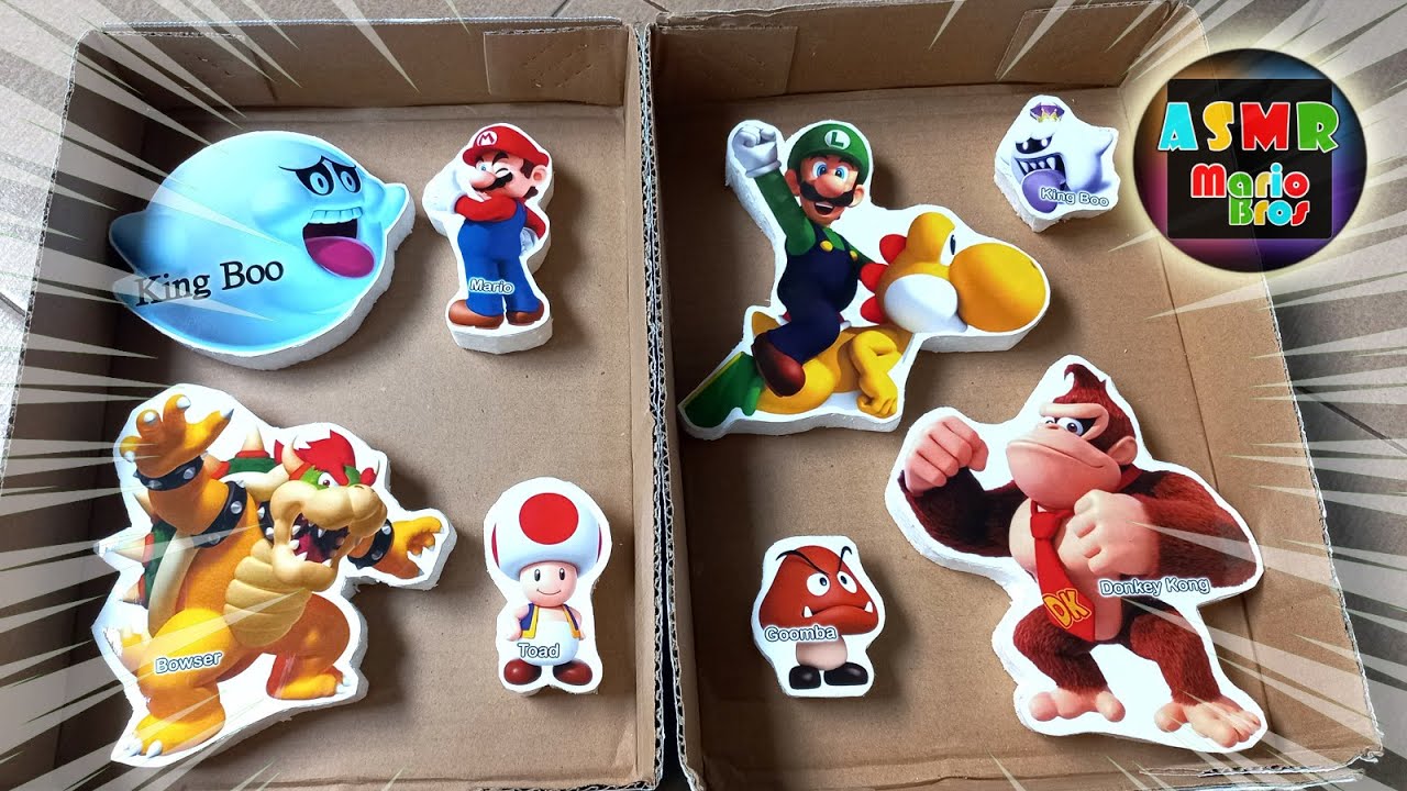 #147 Box of Mario Bros ASMR Unexpectedly Soothing Sounds King Boo Luigi ...