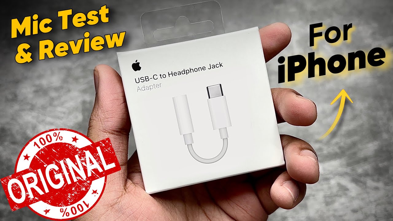 Apple USB-C to 3.5 mm Headphone Jack Adapter Review | Mic Test in ...