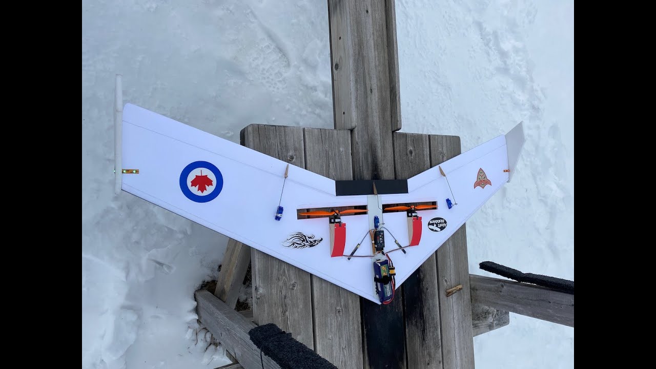 Laurie's Foam Board Flying Wing - YouTube