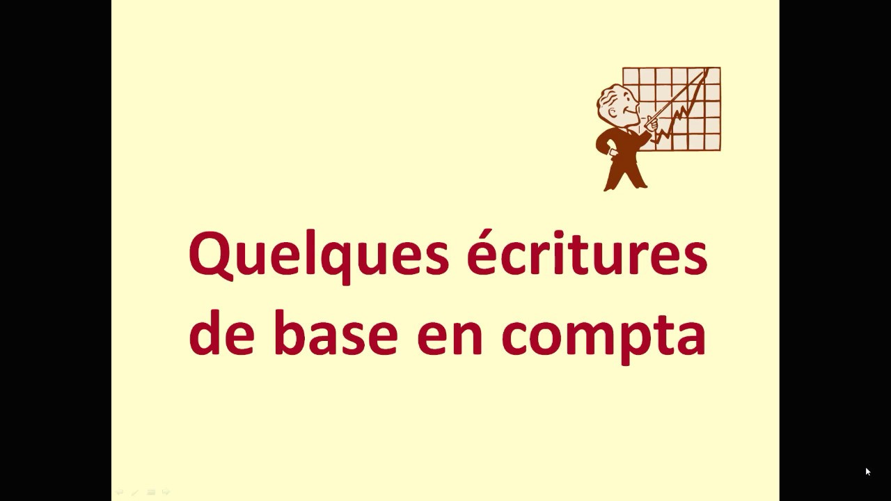 Quelques écritures comptables de base - YouTube