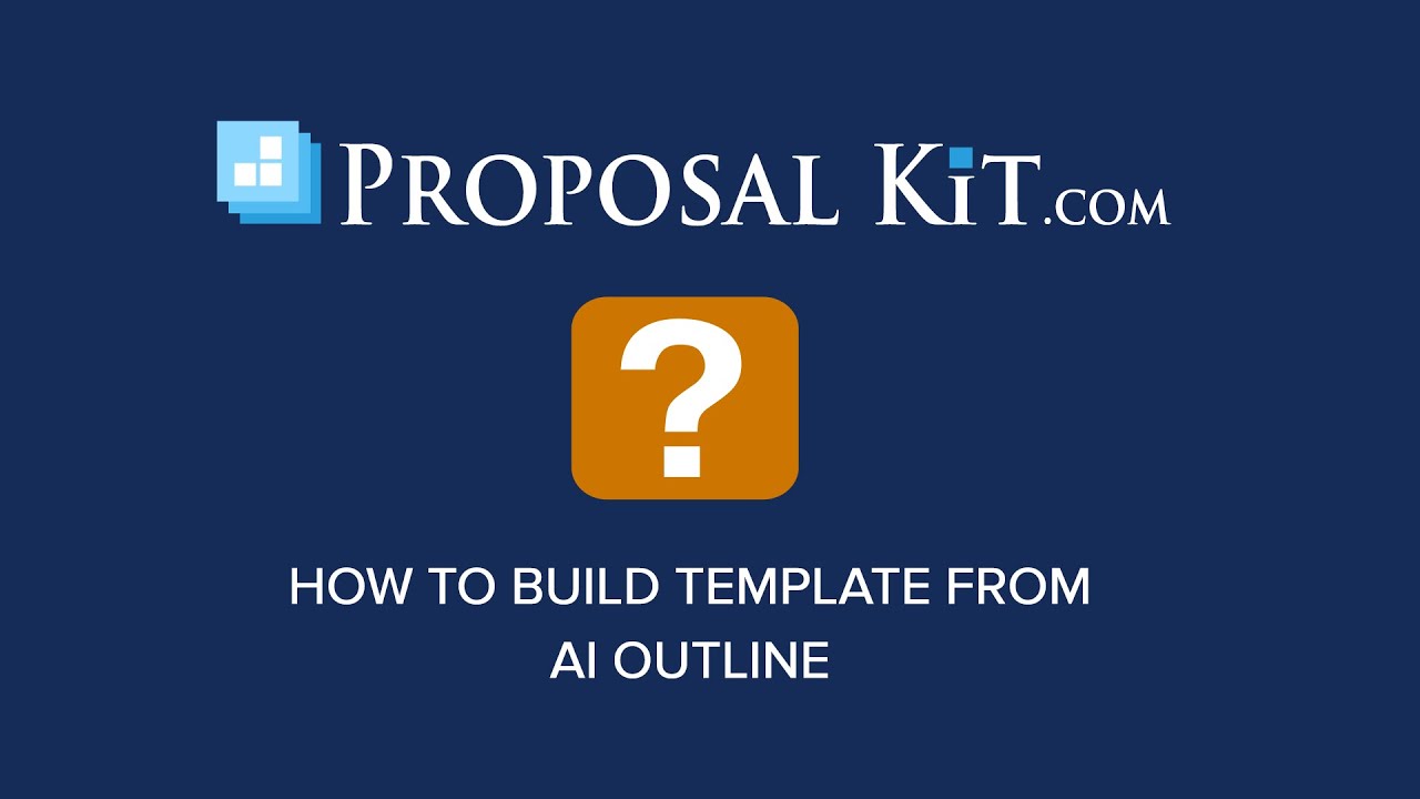 How to Build Proposal Template from an AI Outline - YouTube