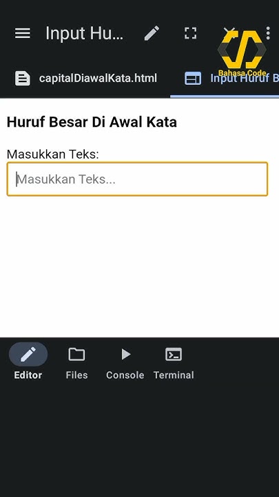 Capital di Awal Kata | #html #css #javascript #coding #shorts - YouTube