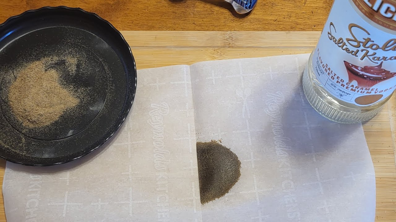 Hot Water / Glass bottle homemade temple ball hash from trimming kief ...