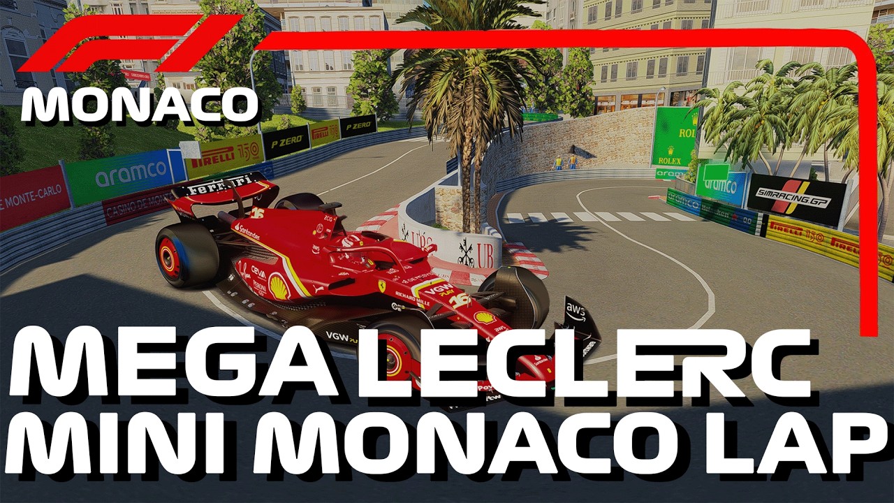 MEGA F1 MINI MONACO l Mini monaco lap with Charles Leclerc l Assetto ...