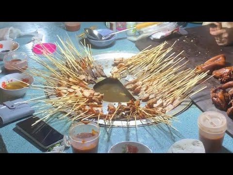 Burmese Pork Stick Street Food - YouTube