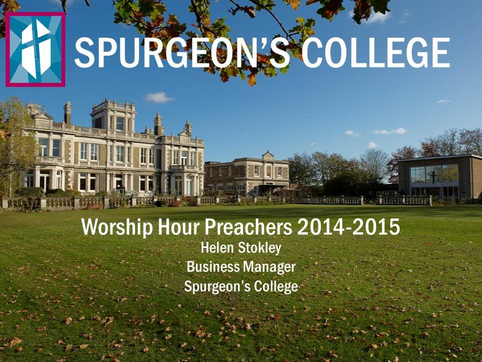 Helen Stokley preaches at Spurgeon's College - YouTube