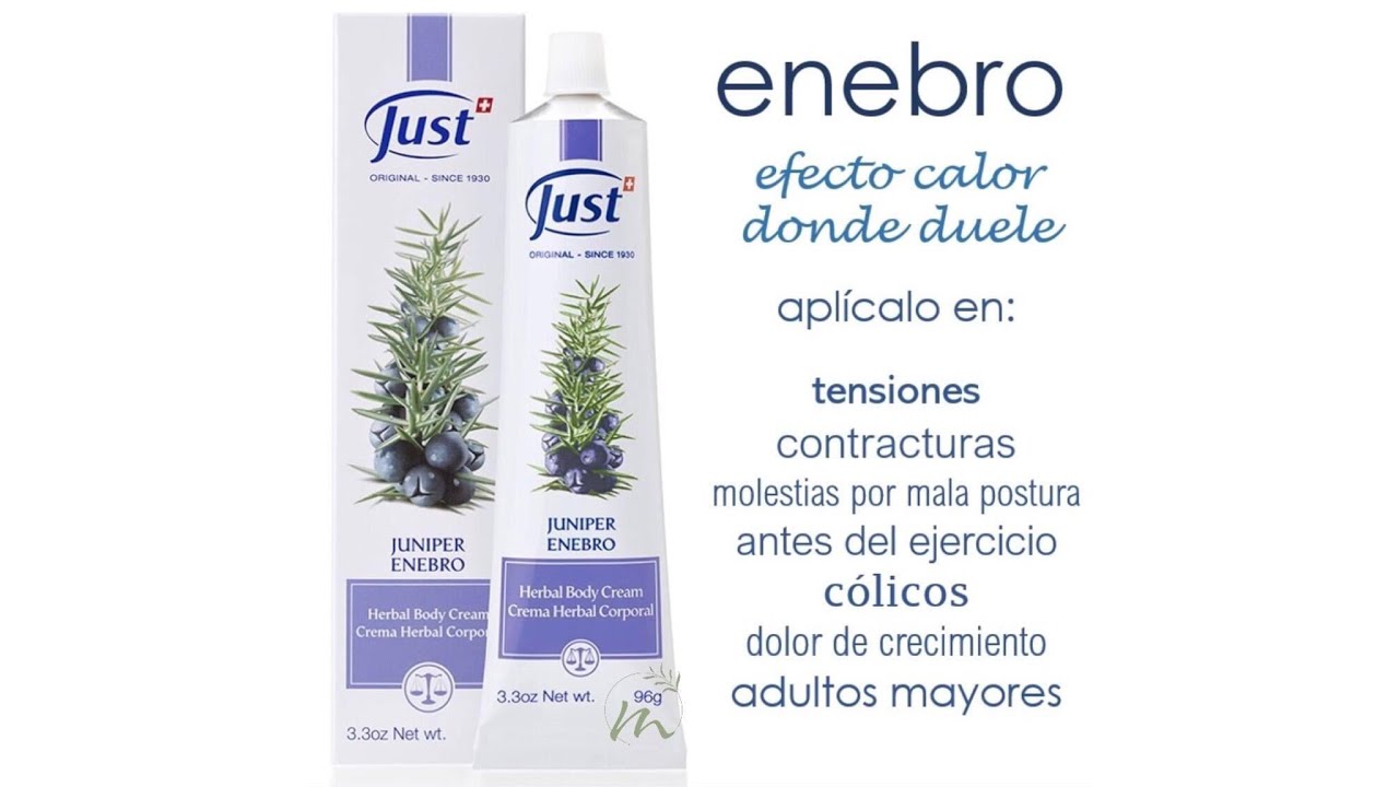 Crema de enebro Just: beneficios y formas de uso - YouTube