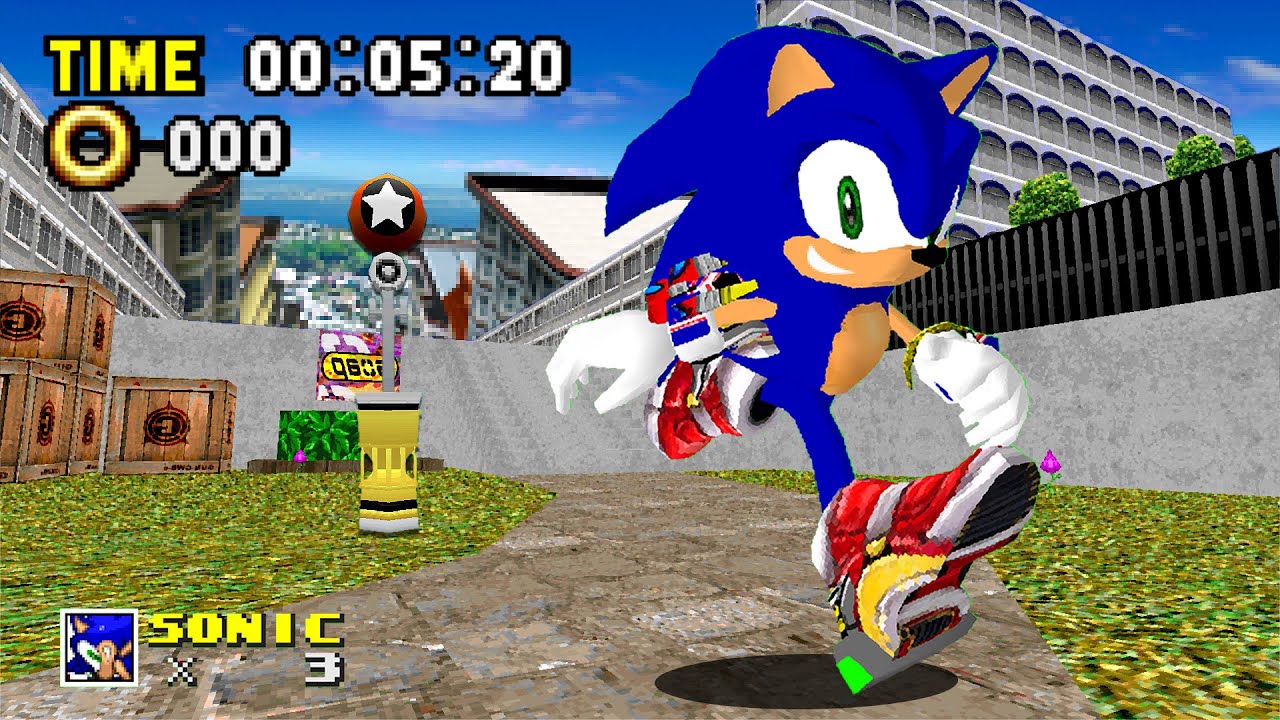 Sonic Adventure 2 recreated in Sonic Robo Blast 2 - YouTube