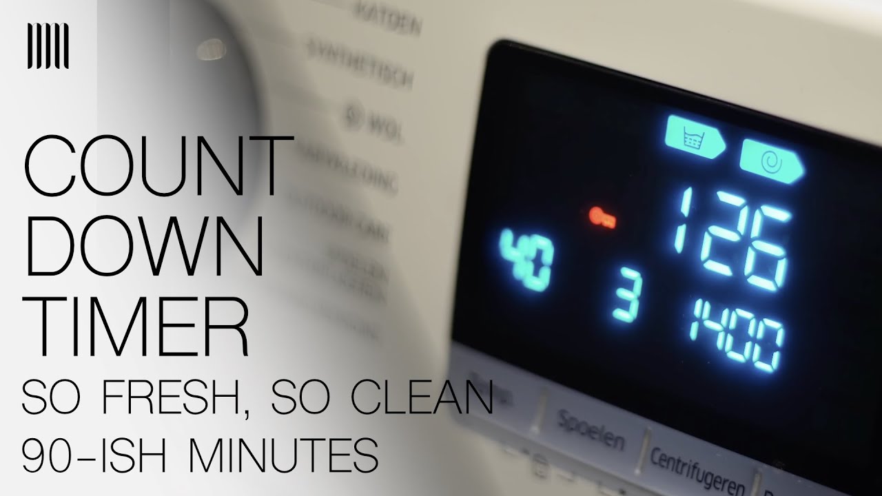 90 minute Countdown Timer - Cleansing Washing Machine Sounds - YouTube