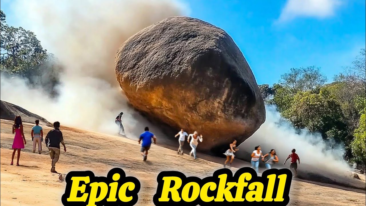Massive Rockslide in Action – You Won't Believe This! - YouTube