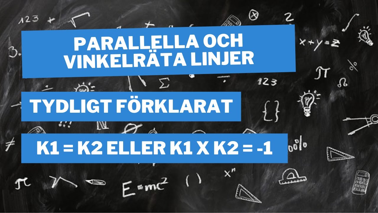 Parallella och vinkelräta linjer - YouTube