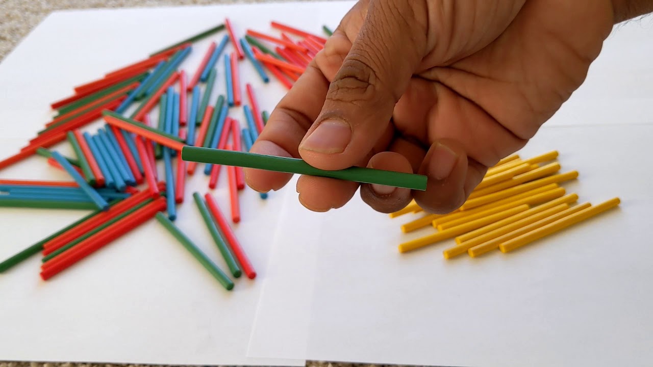 Let us learn colors using colorful sticks - YouTube