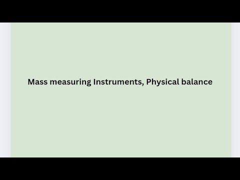 Physical balance 9th class physics ch# 1 - YouTube