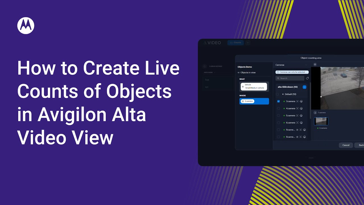 How to Create Live Counts of Objects in Avigilon Alta Video View - YouTube