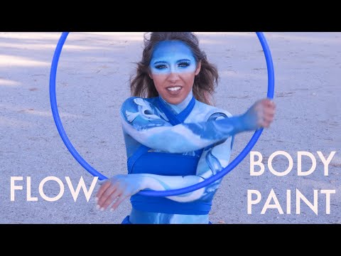 Water Bending Body Paint Hooping and Fan Flow - Julia