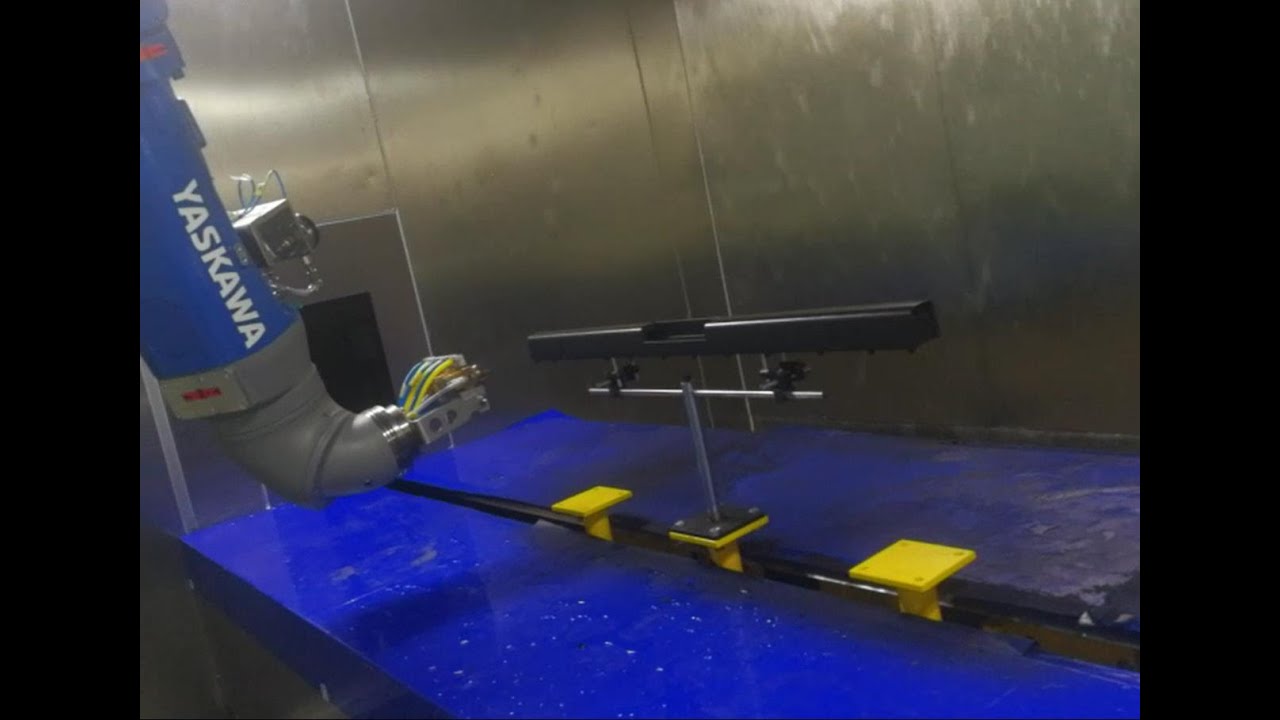 Robotic Automatic Paint Line with Skid Conveyor for Plastic Parts - YouTube