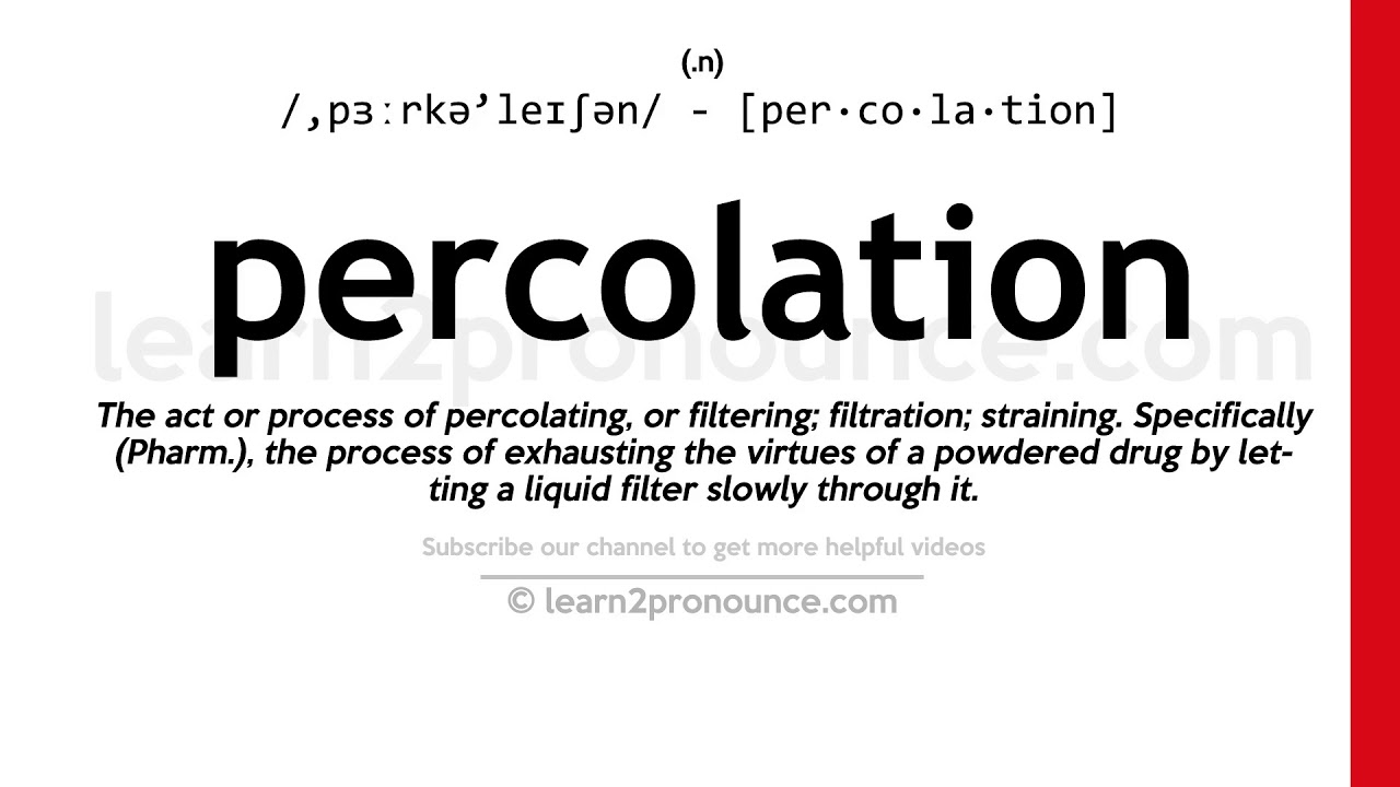 Percolation Definition
