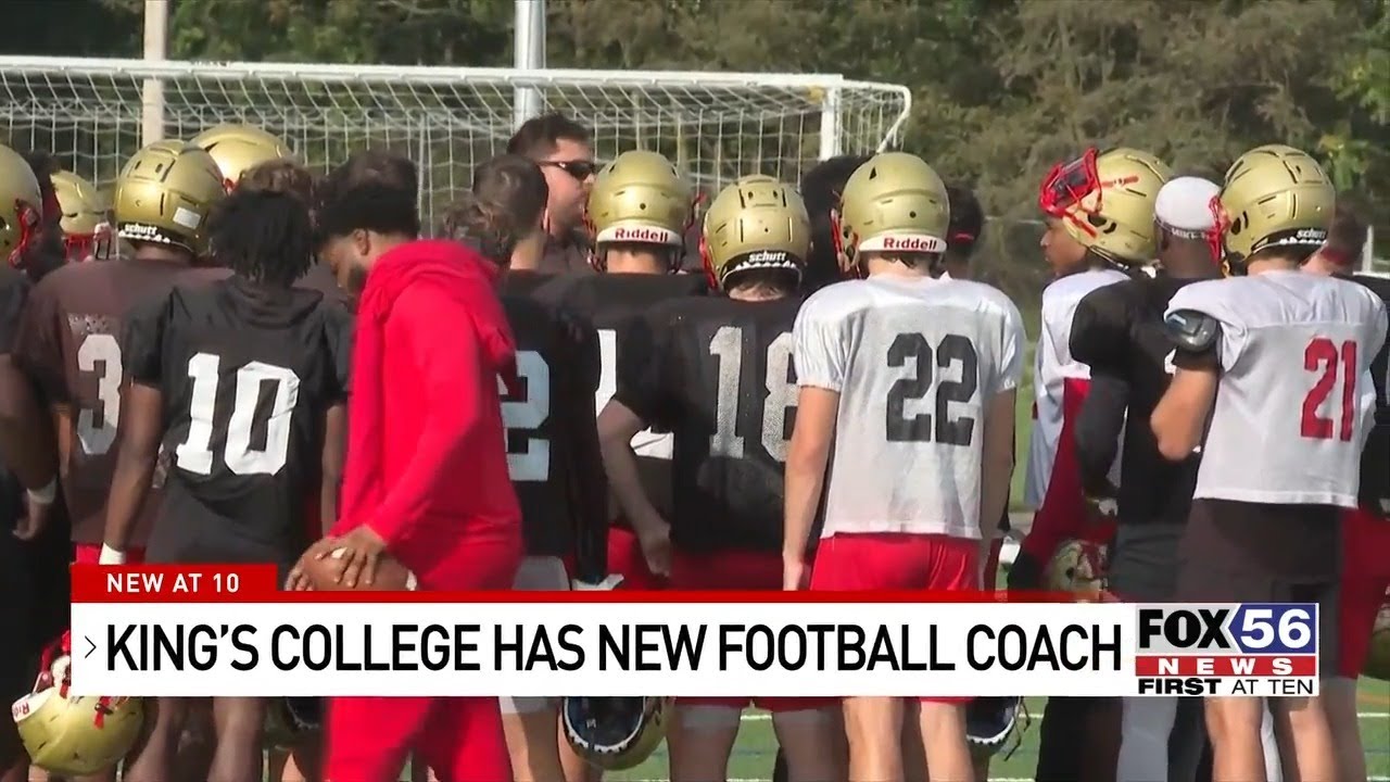 King's College football has new coach - YouTube