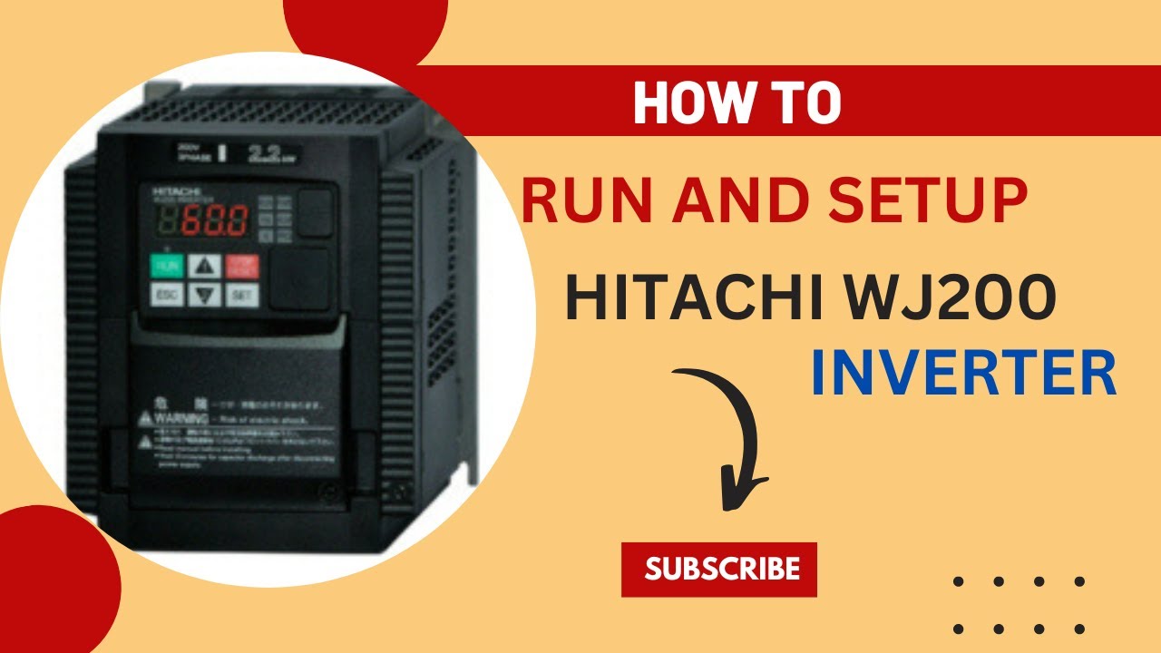 HITACHI INVERTER PARAMETER SETTING - YouTube