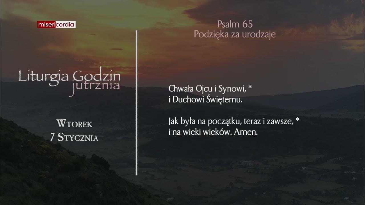 Liturgia Godzin | Jutrznia | Wtorek, II tyg. po Narodzeniu Pańskim - YouTube