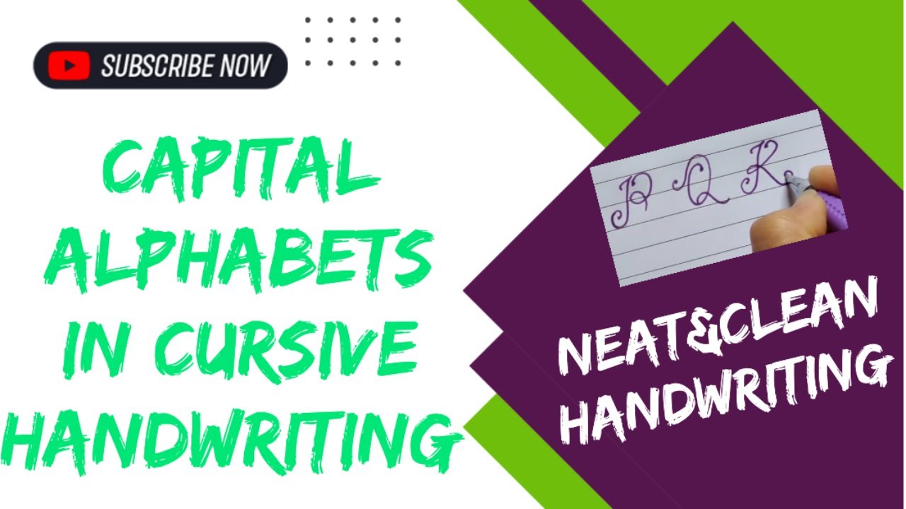 Capital alphabets in Cursive handwriting | English capital letters ...