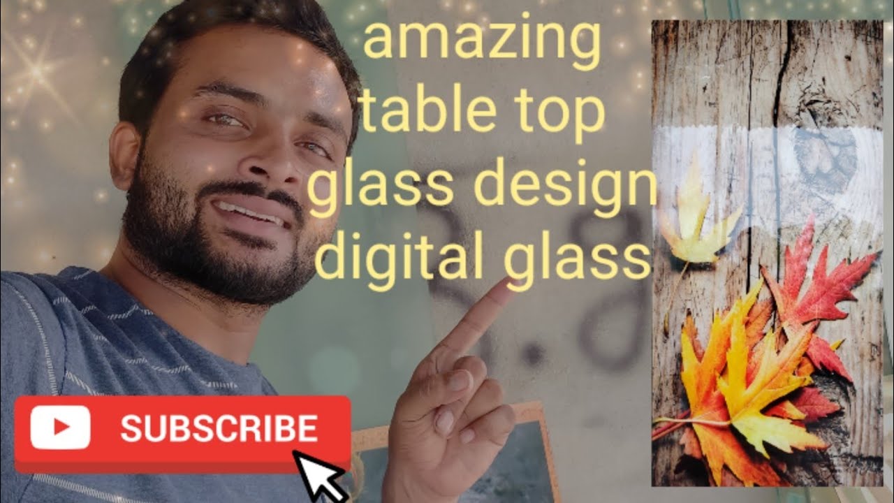 amazing table top design /digital Glass work/glass art.. - YouTube