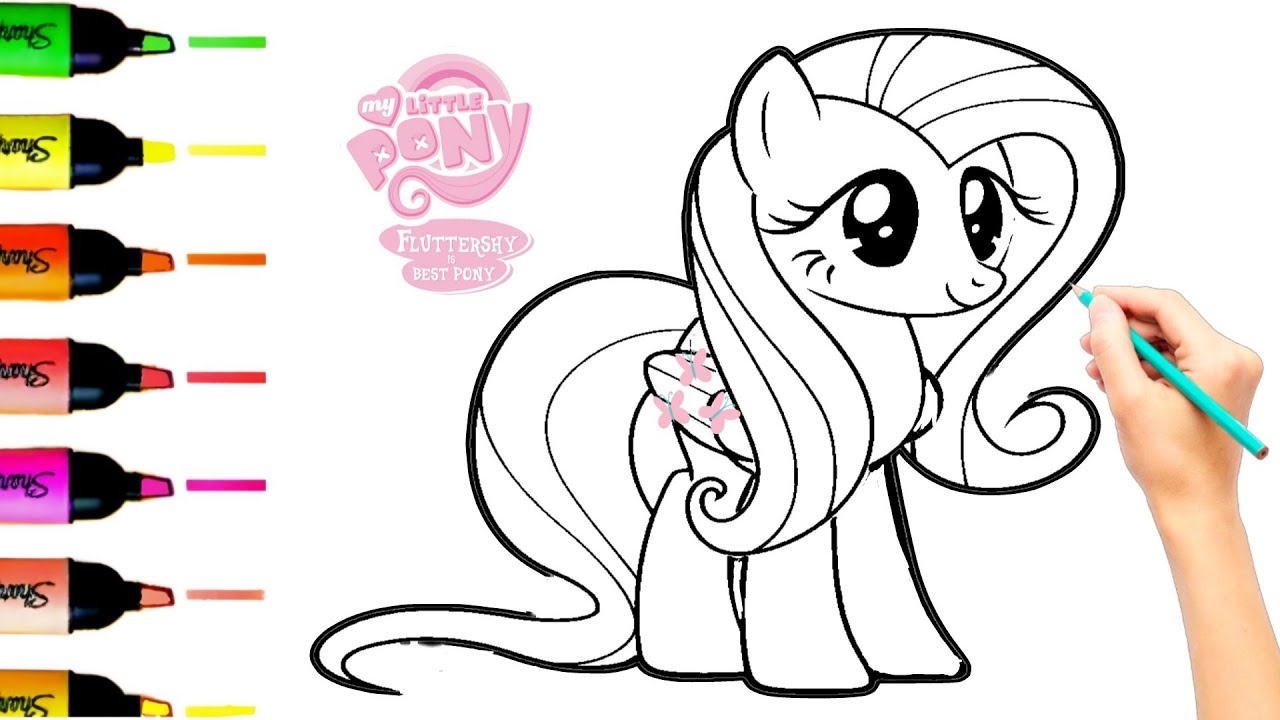 This is an amazing way to draw Fluttershy || as if you are watching her ...
