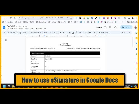How to use Google Docs eSignature - YouTube