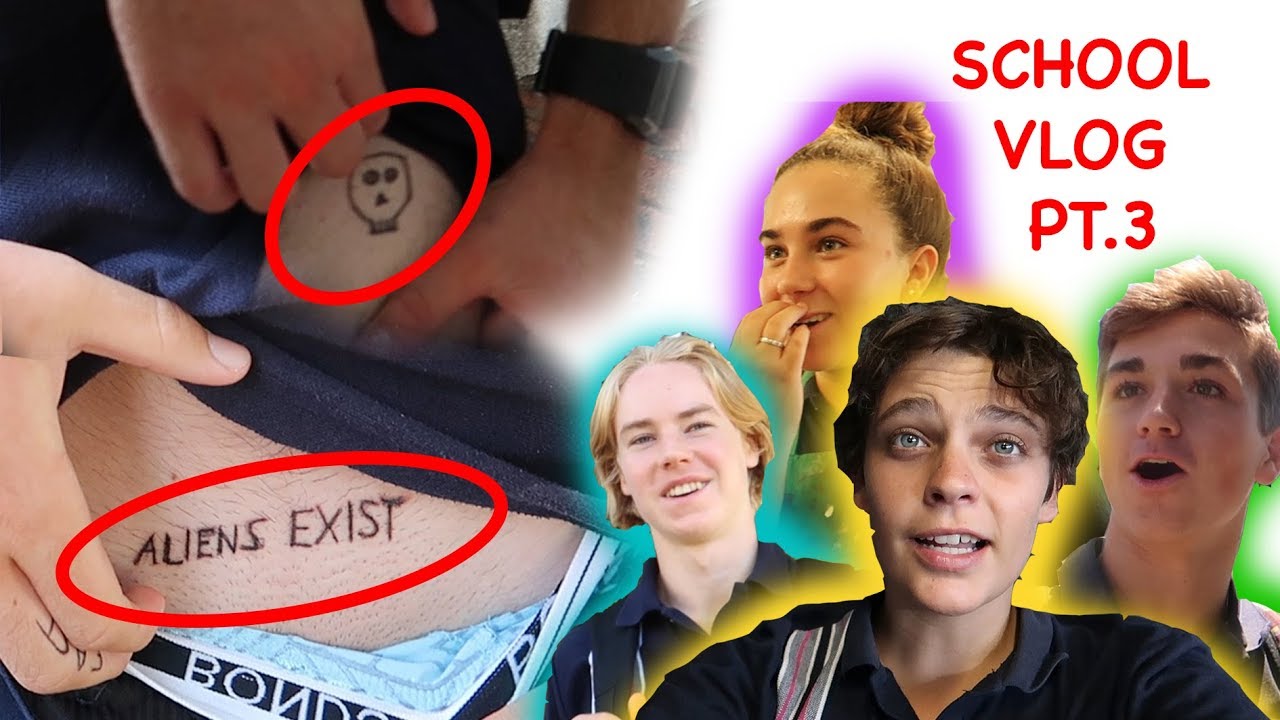 STUDENTS got TATTOOS at HIGH SCHOOL!?!? - High School Vlog PT.3 - YouTube
