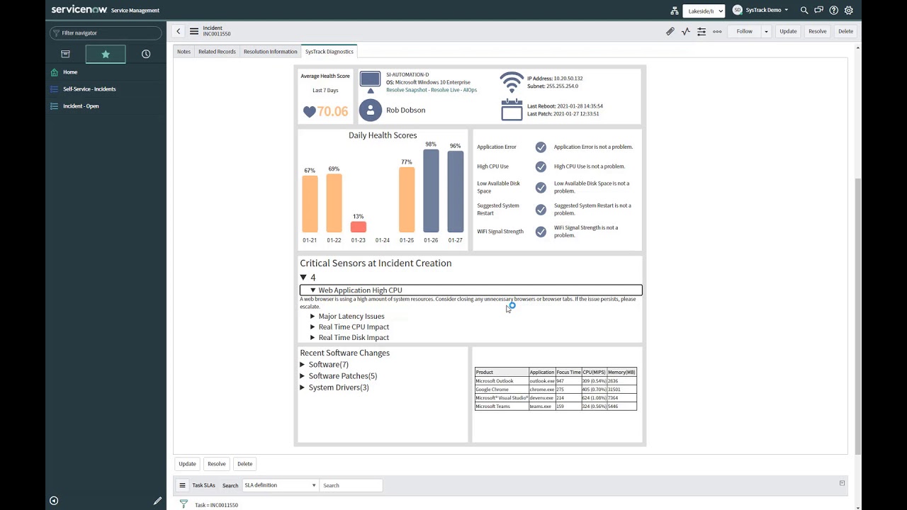 Accelerate incident resolution with the SysTrack integration for ...