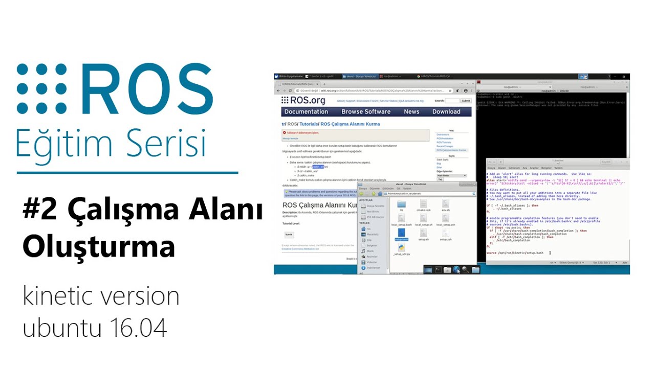 ROS #2 - Çalışma Alanı (Workspace) Oluşturma - YouTube
