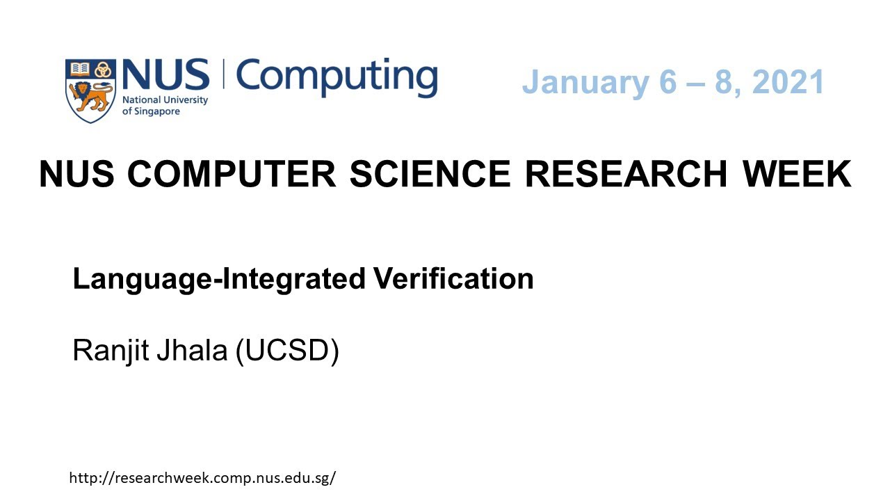Language-Integrated Verification by Ranjit Jhala - YouTube