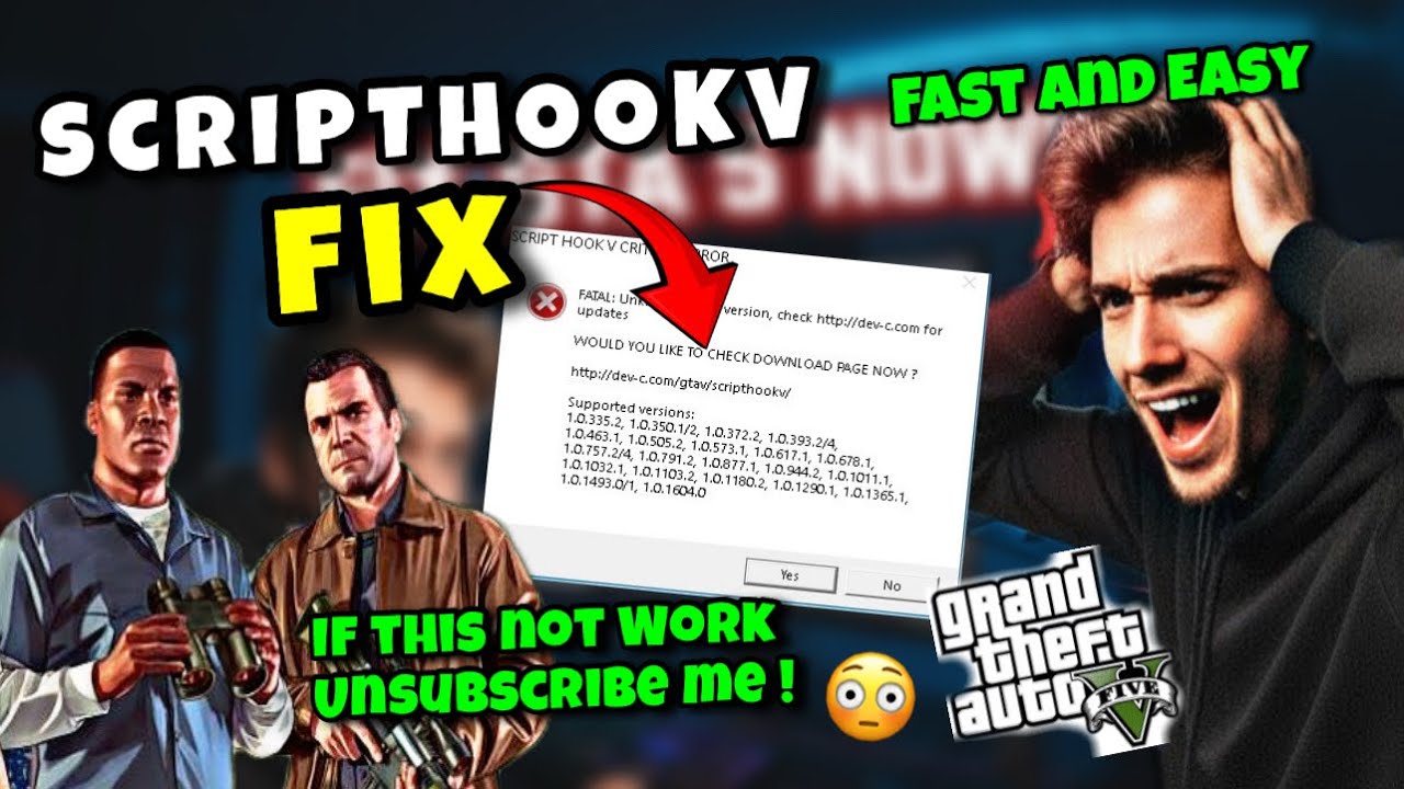 How to Fix Script Hook V After GTA 5 New Update | Script Hook V Not ...
