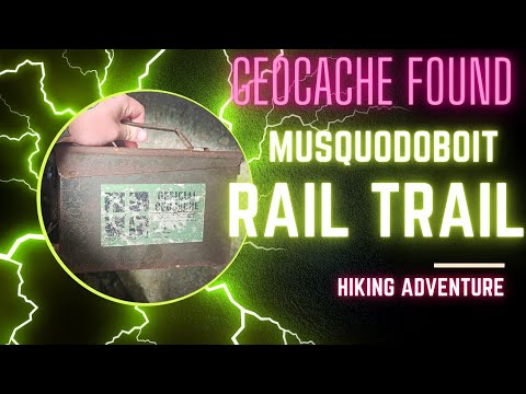 Musquodoboit Rail Trail Hike! Geocache found! - YouTube