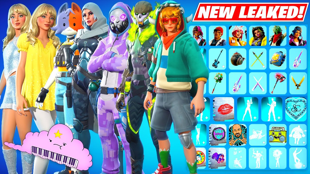 Fortnite ALL NEW LEAKED Skins & Cosmetics (FREE Skin, Sabrina Carpenter ...
