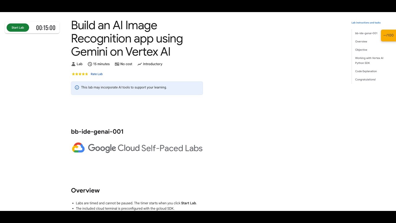 Qwiklabs Build An Ai Image Recognition App Using Gemini On Vertex Ai