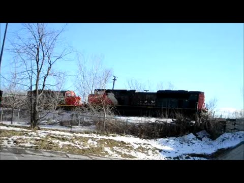 CN TRAIN WITH LONG HOOD FORWARD LOCOMOTIVE - YouTube