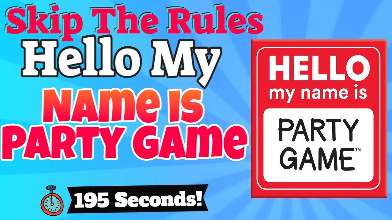 How To Play Hello My Name Is Party Game - YouTube