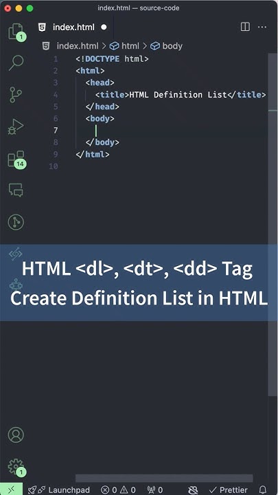 Create Definition Lists in HTML, dl dt dd Tag | HTML Tutorial for Beginners #html - YouTube