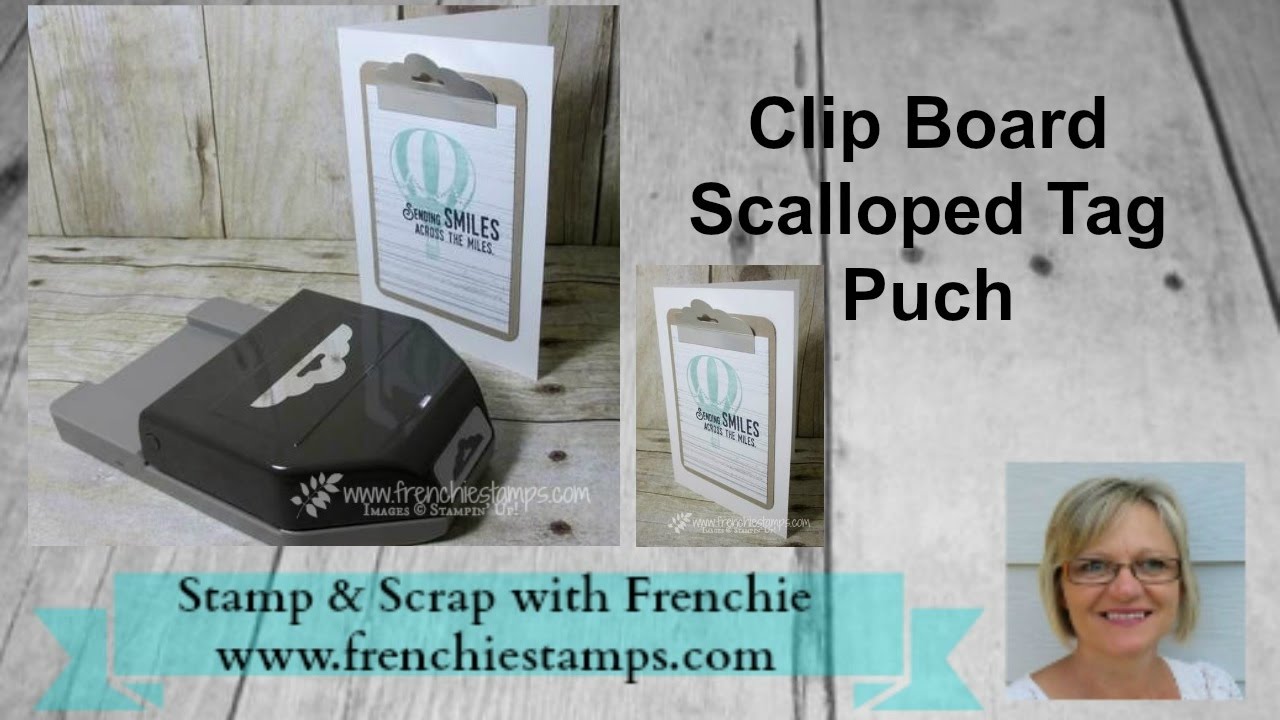Clip board card with Scalloped Tag Topper - YouTube