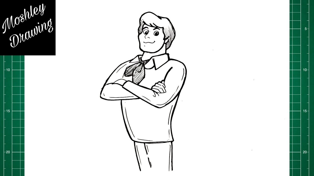 How to Draw Fred Jones - Scooby Doo - YouTube