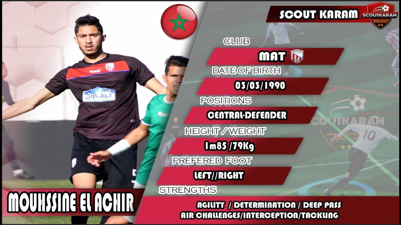 ⚫MOUHSSINE EL ACHIR⚫ [MAT-MOROCCO] [20] [**CENTRAL-DEFENDER**] |SKILLS ...