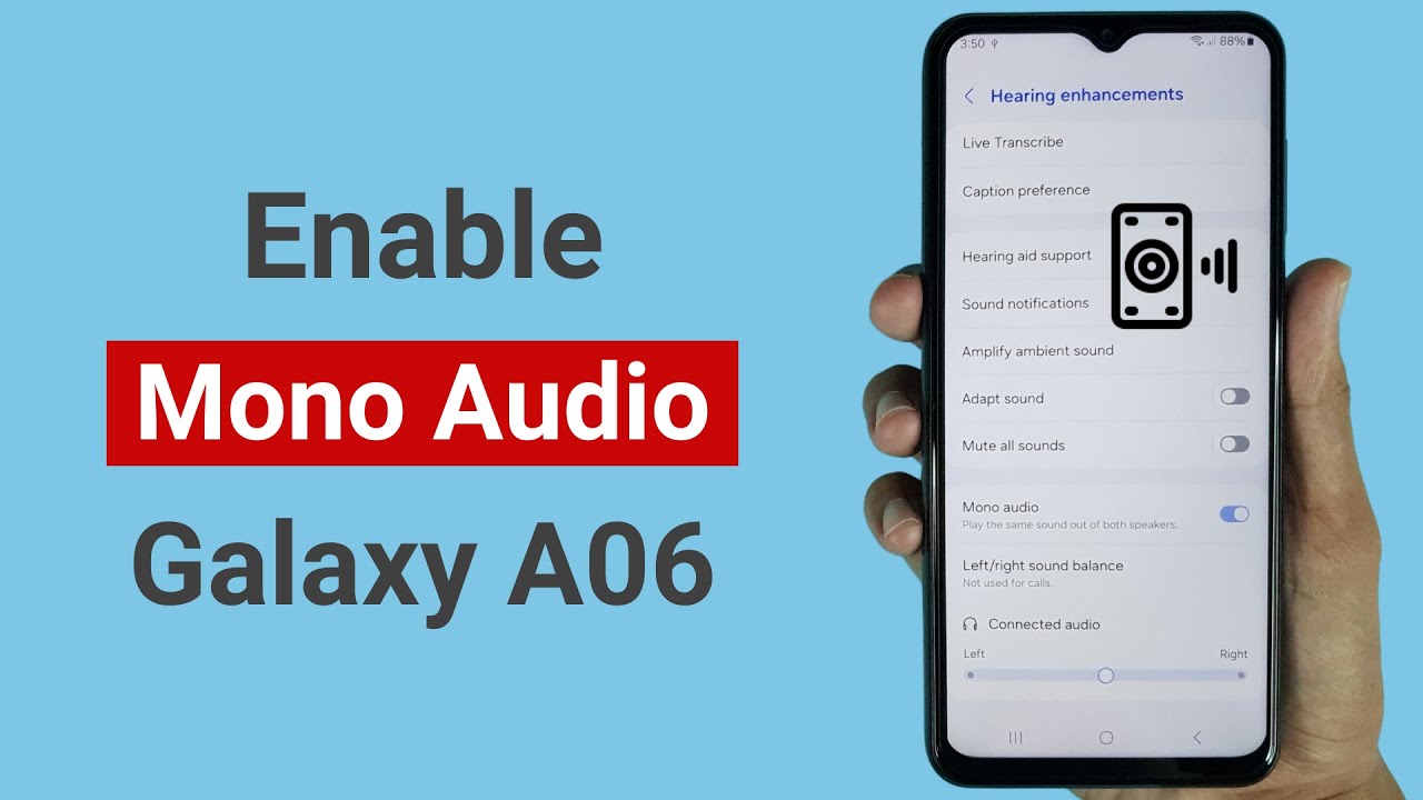 How to Enable Mono Audio in Samsung A06 - YouTube